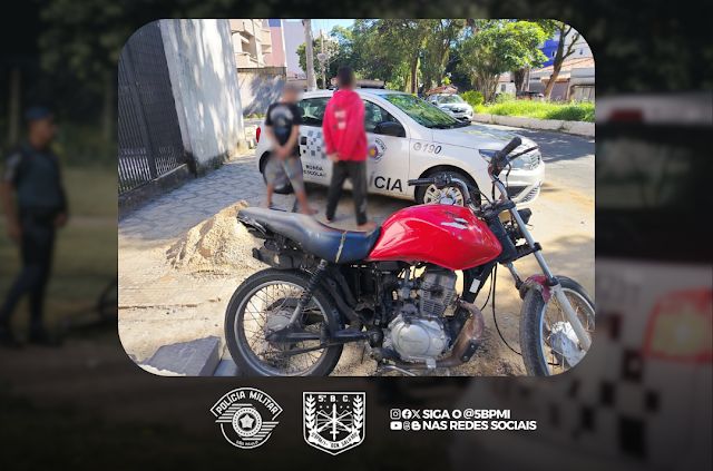 Dois menores são apreendidos com moto furtada em Taubaté